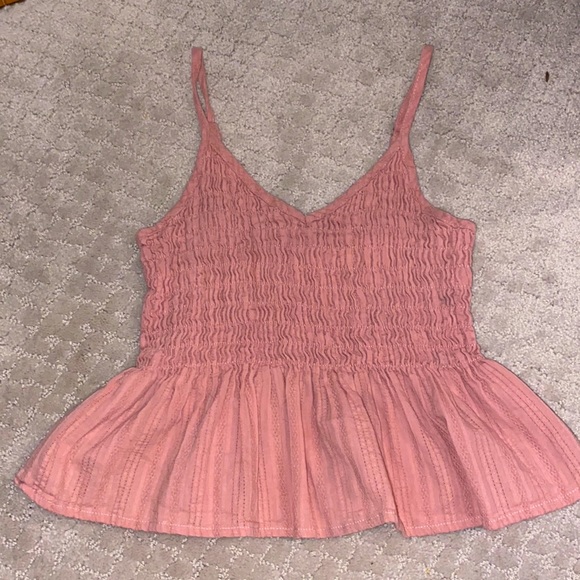 SHEIN | Tops | Shein Blush Pink Ruffled Tank Top | Poshmark